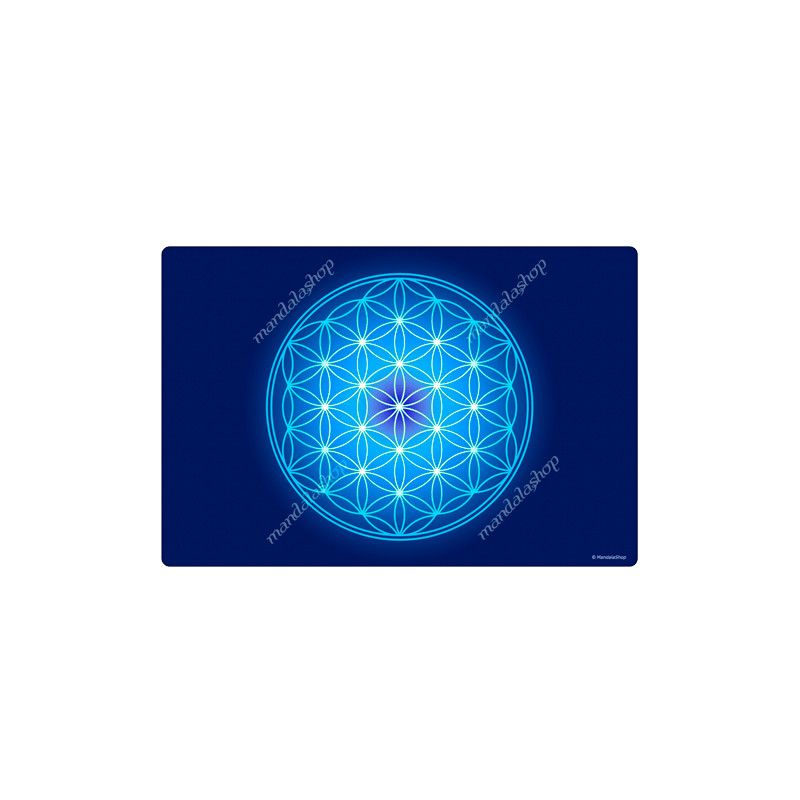 Blue Flower of Life harmonization mat