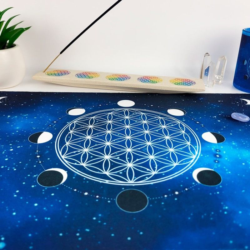 Flower of Life and moon harmonising mat