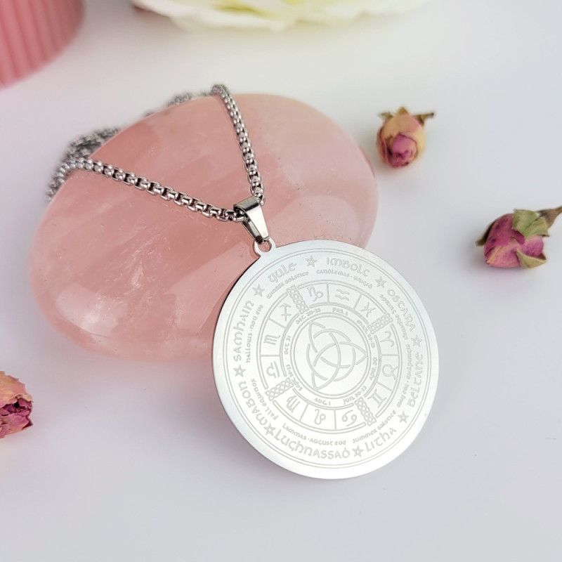 Wicca Pendant Wheel of the Year – Wicca Necklace