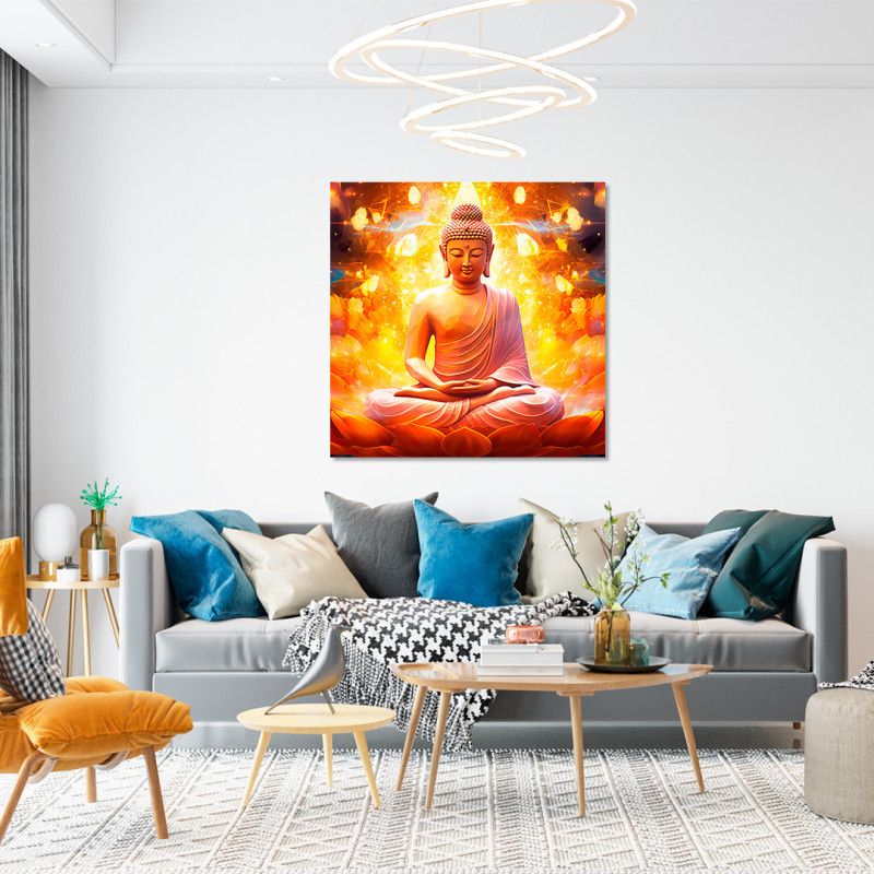 The awakening of the Buddha canvas for inner peace