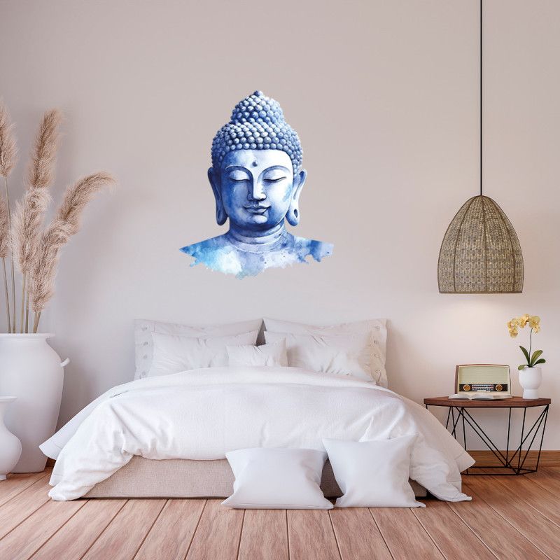 Blue Buddha wall sticker: invitation to inner peace