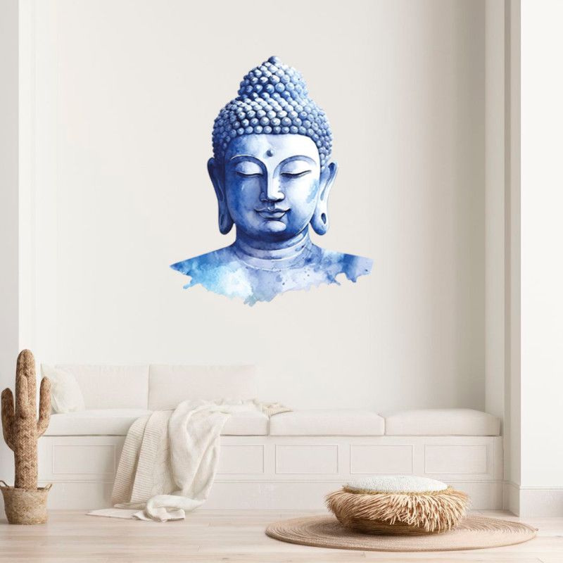 Blue Buddha wall sticker: invitation to inner peace