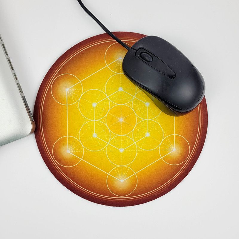 Metatron's Cube mouse pad: Touch of yellow